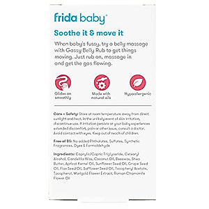 Frida Baby Gassy Belly Rub | Belly Massage for Babies Made with Natural Oils | Relieves Baby's Gas