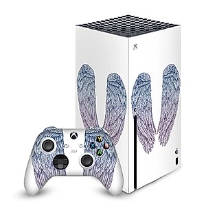 Head Case Designs Officially Licensed Rachel Caldwell Angel Wings Art Mix Vinyl Sticker Gaming Skin Decal Cover Compatible With Xbox Series X Console and Controller Bundle