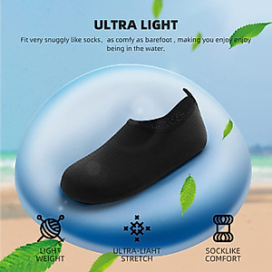 ATHMILE Water Shoes for Women Men Barefoot Quick-Dry Aqua Socks for Beach Swim Pool River Yoga Lake Surf Sport Cruise Essentials Swimming Size 8.5-9.5 Women/7.5-8.5 Men