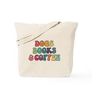 CafePress Dogs, Books And Coffee Tote Bag Canvas Tote Shopping Bag