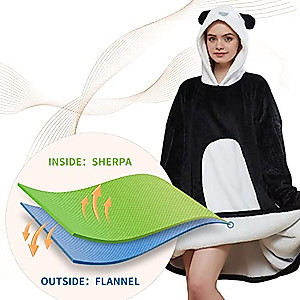 Wearable Blanket Sweater- Mom Birthday Gifts from Daughter, Son,, Thanksgiving, Oversized Soft Sherpa Plush Wearable Hoodie Blankets, Christmas Day Gift for Mom and Dad