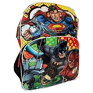 Justice League 16" Backpack Large Batman Superman Green Lantern