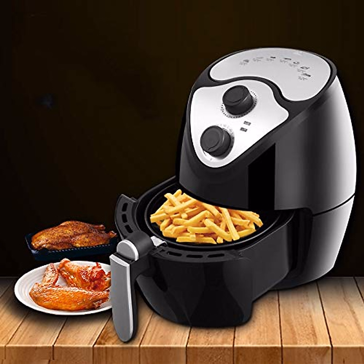 Air Free Fryer French Fries Oven 1300W Electric Fryer Empty 2.6L Kitchen High-speed Hot Air Circulation Commemoration Day