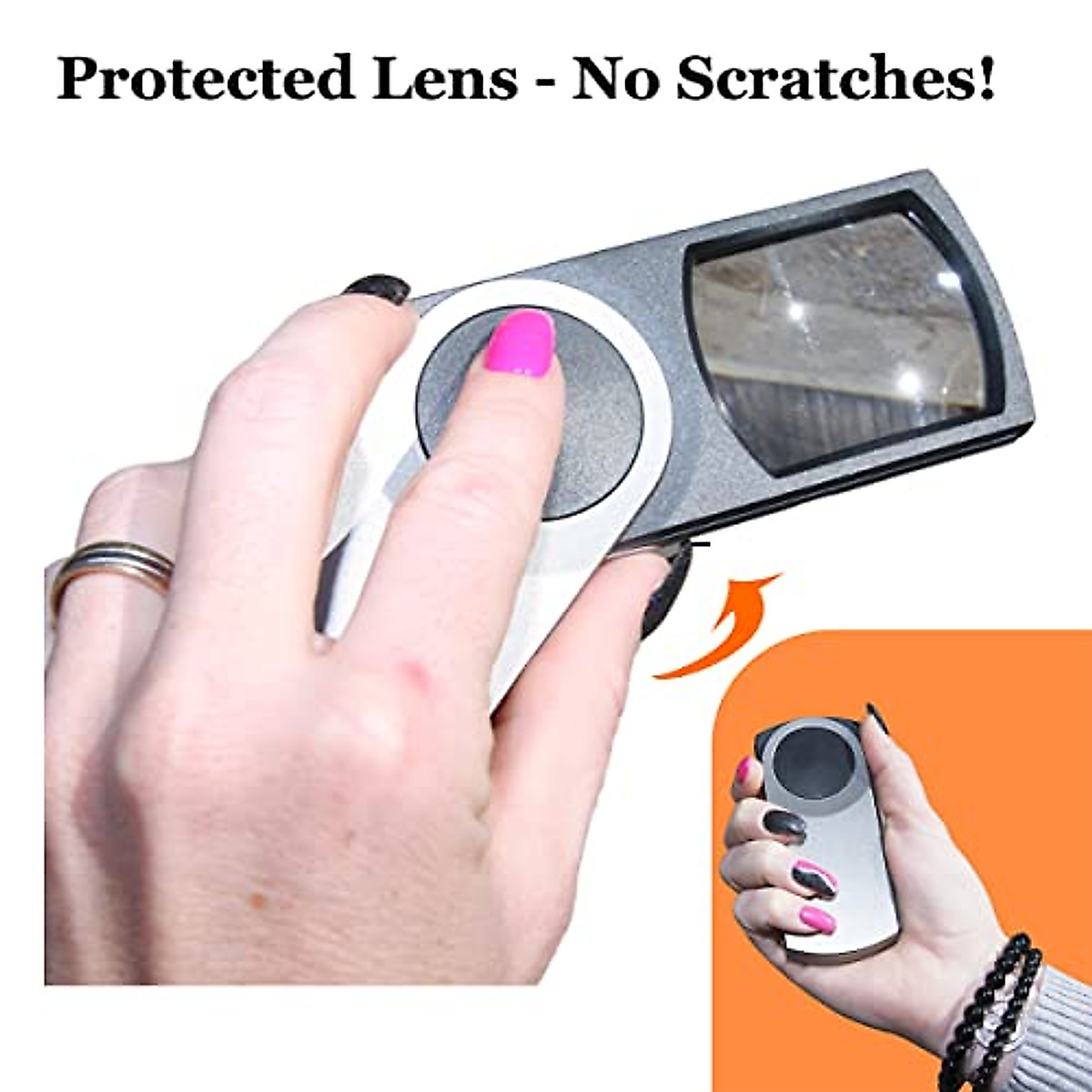Premium Pocket Magnifying Glass with LED Light 3X; Small EasY Magnifier Hand Held Lighted Magnify Glasses for Reading Tiny Print, Menu, Pill Bottles; Mini Lens for Visually Impaired A Low Vision Aid