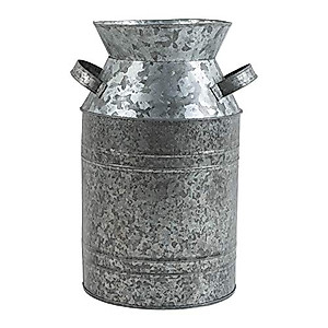 DII Galvanized Metal Decor, Rustic Farmhouse, Milk Can, Silver