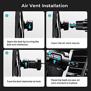 PITAKA Magnetic Car Phone Holder Mount for iPhone 14/13 Series & MagEZ Case 2 for Galaxy S22 Series [MagEZ Car Mount Lite] Compatible with MagSafe (Non-Charging Version) - Air Vent