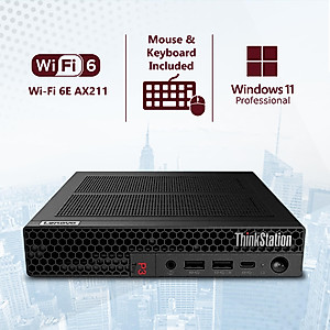 Lenovo ThinkStation P3 Tiny Intel i7-13700T, 32GB DDR5, 1TB NVMe, T1000 8GB Graphics, WiFi 6 + BT, RJ-45, 4X miniDP, DP Port, HDMI, W11P, 3YR, Business Desktop
