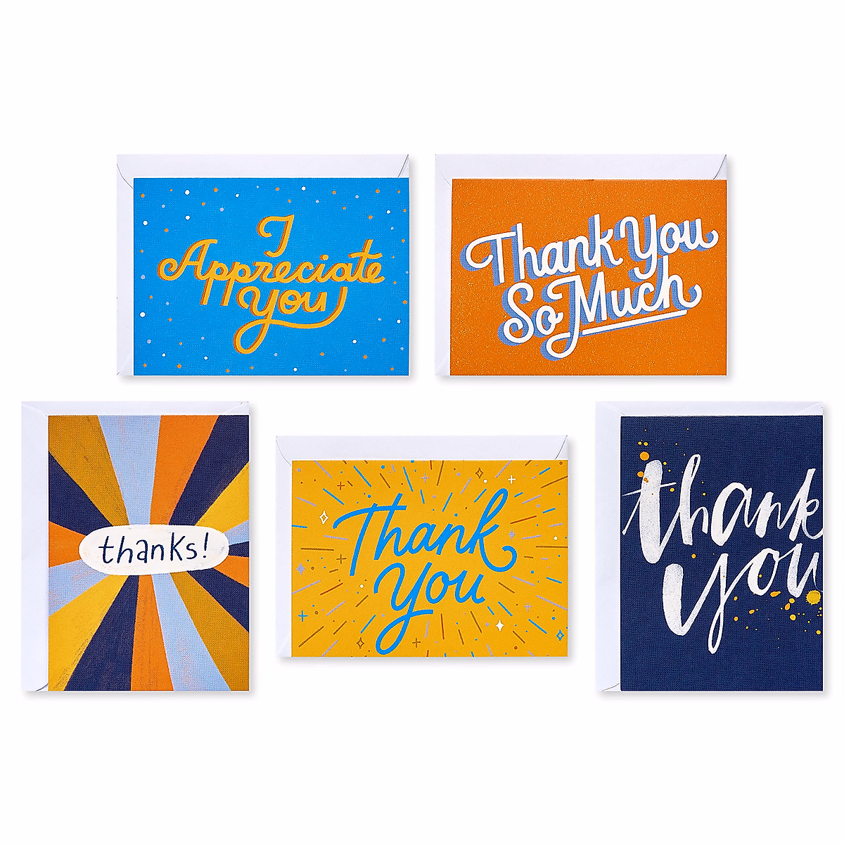 American Greetings Mini Thank You Notes and Envelopes, Bright & Colorful (20-Count)