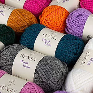 Sensy Wool Ease Yarn, 3.5 oz, 66 Yards, Gauge 6 Super Bulky (Lilac)