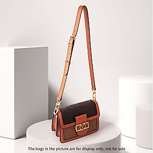 WUTA Leather Strap Replacement Genuine Leather Adjustable Crossbody Strap for Louis Vuitton Women's Crossbody Handbags Calfskin-Natural