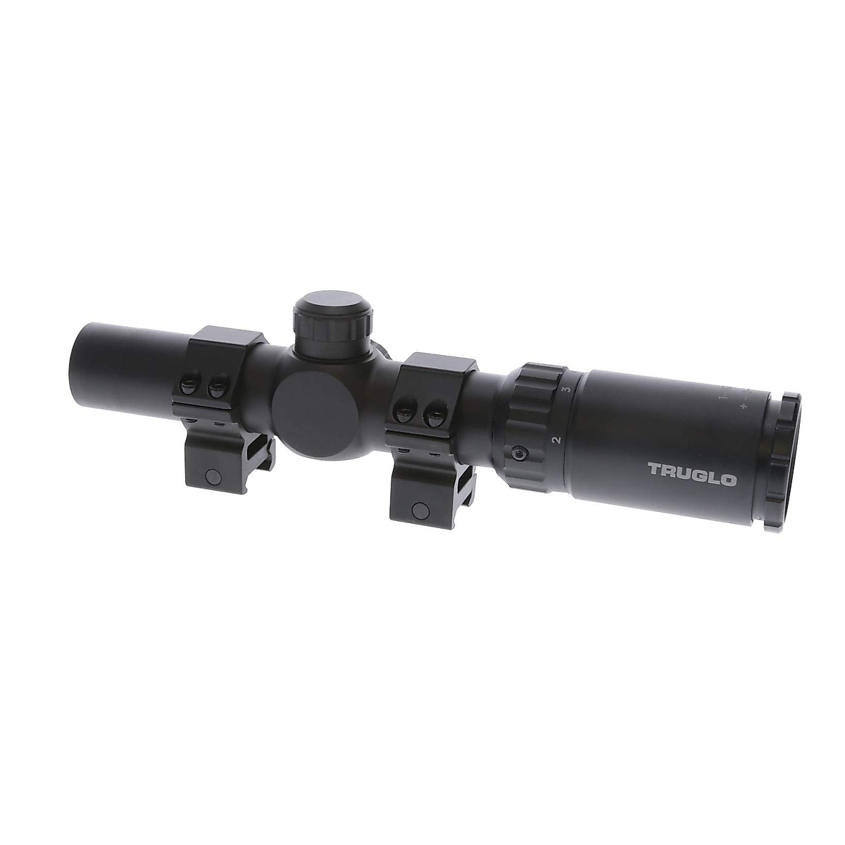 TRUGLO TruBrite 30 Hunter 30mm Compact Waterproof, Shockproof, Fogproof Gun Hunting Scope, 1-4 x 24mm, Matte Black