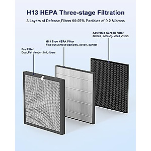 VEWIOR A3 Air Purifier Replacement Filter（2 Pack）