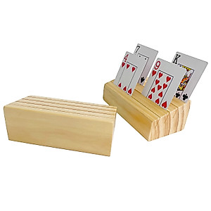 Yuanhe Solid Wood Playing Card Holders - Card tray, set of 2