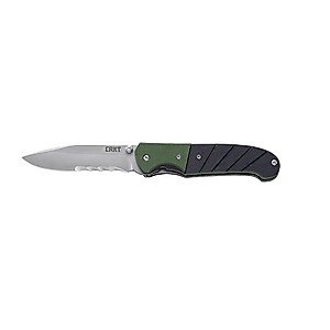 COLUMBIA RIVER KNIFE & TOOL Ignitor EDC Folding Pocket Knife: Assisted Opening Everyday Carry, Serrated Edge Blade, Veff Serrations, Thumb Stud, Liner Lock, G10 Handle, Pocket Clip 6855