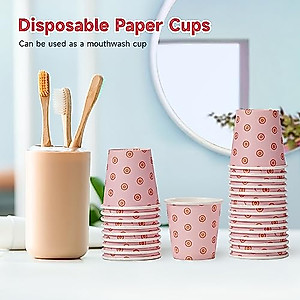 600 Pack 3 oz Disposable Paper Cups - Small Bathroom, Mouthwash & Mini Espresso Cups - Mixed Colors for Party, Picnic, BBQ, Travel & Home Events