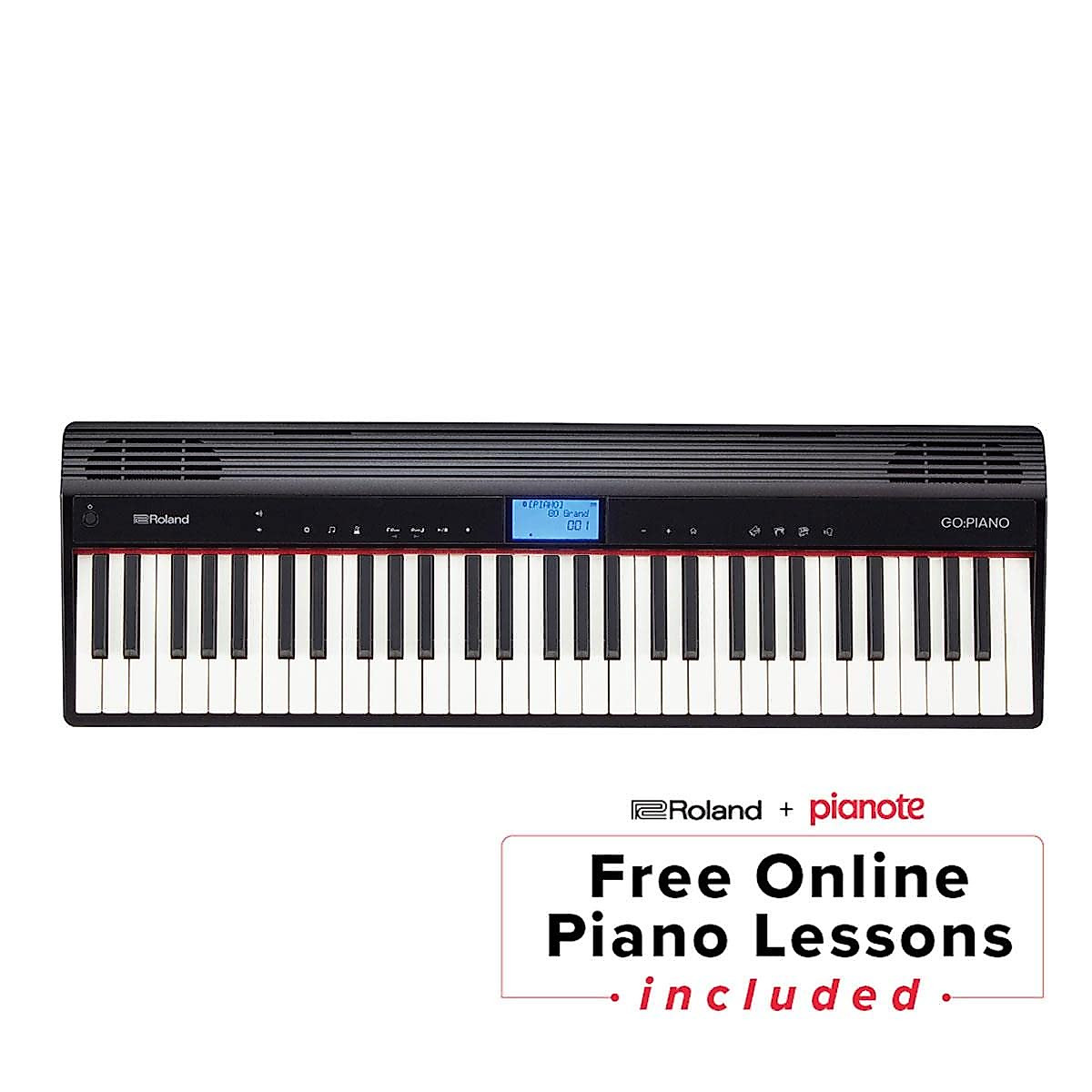 Roland GO:PIANO 61-key Digital Piano Keyboard with Integrated Bluetooth Speakers (GO-61P)