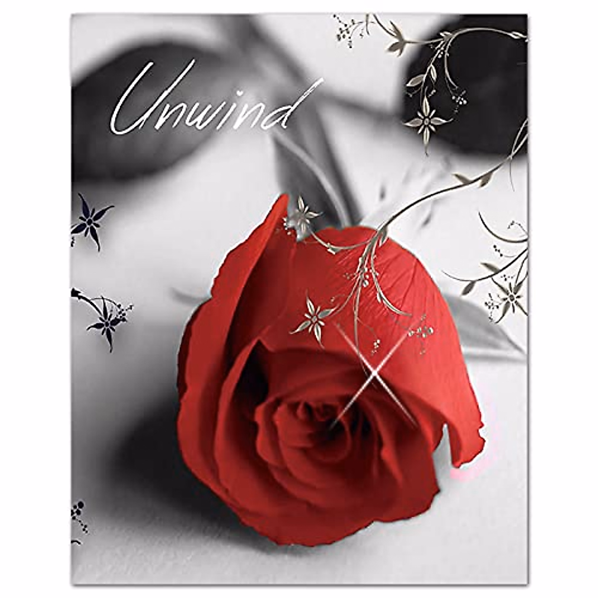 NOROUOV Modern Red Rose Flowers on Gray Books Wall Art Paintings Set of 4 (8X10” Canvas Picture) Relax Breathe Wash Unwind for Bathroom Bedroom Living Room Home Decor No Frame