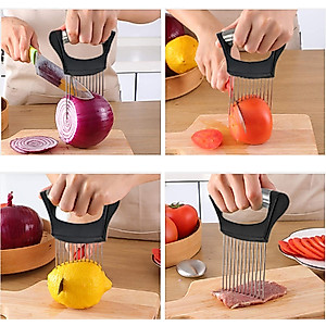 JK-GMTE Finger Guards for Cutting, 2 Pcs Stainless Steel Finger Protector for Cutting Food, Knife Guard, Chopping Protector for Dicing and Slicing in Kitchens