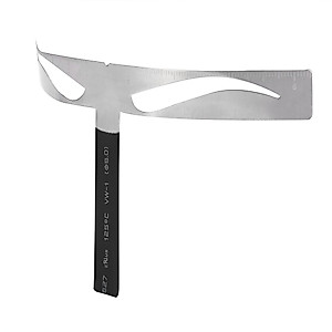 Eyebrow Stencils, Stainess Steel Eyebrow DIY Stencil Eyebrow Drawing Guide Tool Measurement Tattoo Makeup Gold Ratio Positioning Tool(# 1)