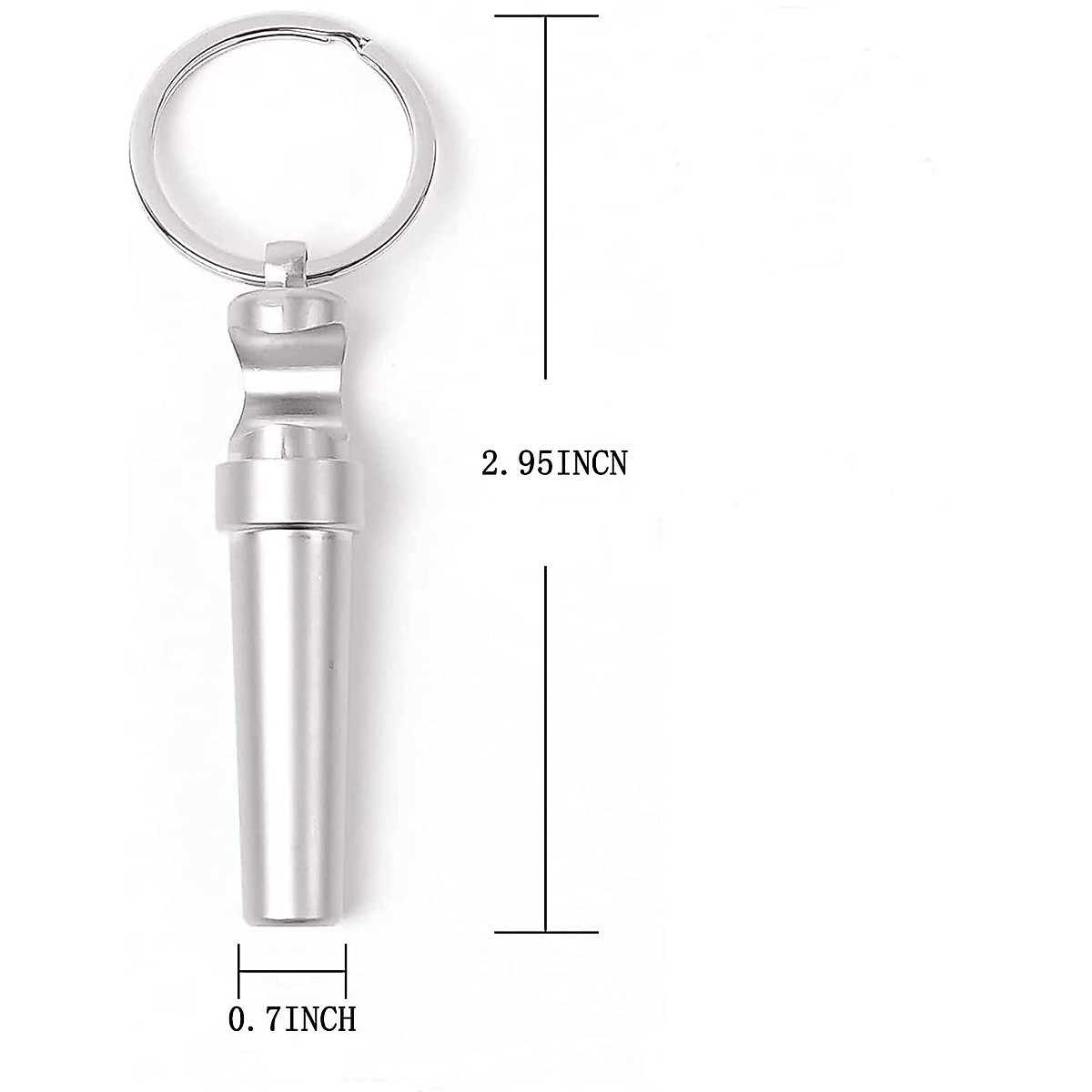 Mini Key Ring Wine Opener, Ultimate Keychain Corkscrew Tool, Emergency Travel Cork Wine Opener (Silver)