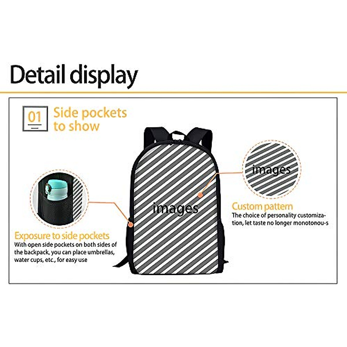 Shark Pattern Blood Backpack For Travel Laptop Daypack 3d Print Anime Backpack Cartoon Backpack 2