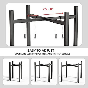 AUBURY Adjustable Water Filter Stand - 10" High Berkey Filter Compatible, Easy Fill Water Bottles, Pitchers, Glasses, Width and Feet Adjust to Fit Countertop Gravity Water Dispensers Medium