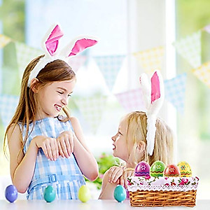 Hemoton Woven Basket Rattan Storage Bin Seagrass Wicker Basket with Floral Fabric Liner Dedsktop Sundries Container Weaving Jewelry Cutlery Organizer