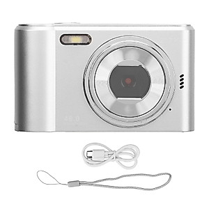 Portable Digital Camera, 44MP 1080P 16X Zoom HD Auto Focus Mini Camcoder, 700mAh Vlogging Camera Travel Video Camera, for Seniors Students Kids