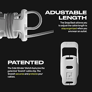 The Snap Back Charger Winder Compatible with Apple 30W USB-C Chargers for Travel and Cable Management