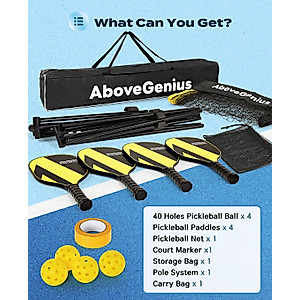 AboveGenius Pickleball Parent-Child Set