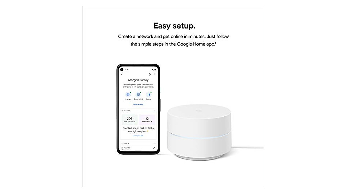 Google Wifi - AC1200 - Mesh WiFi System - Wifi Router - 1500 Sq Ft ...