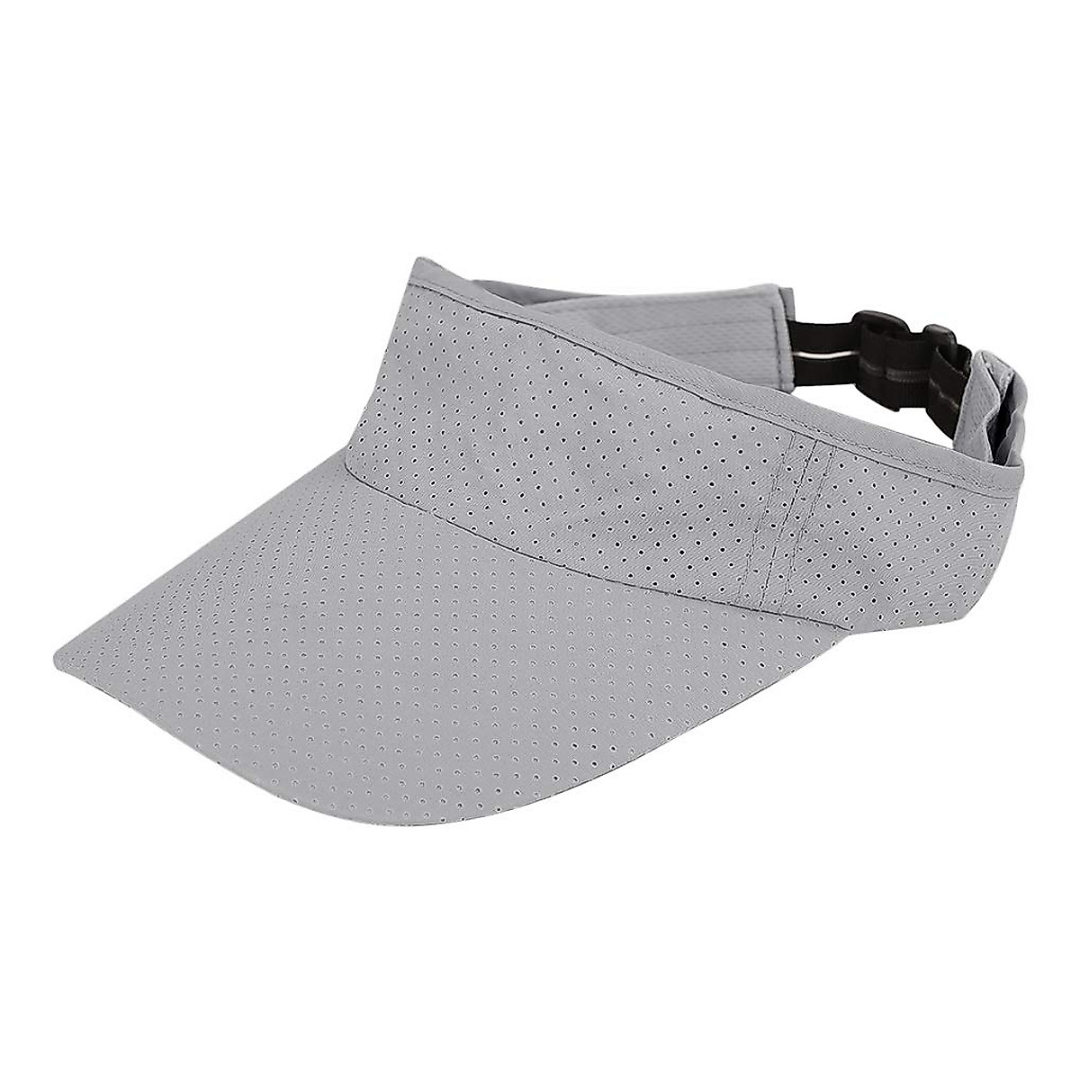 Holiberty Light Grey Sun Visor for Unisex Adults, Quick Dry Mesh, UV Protection, Sports, Outdoor, Tennis, Golf, Baseball, Fishing Hat