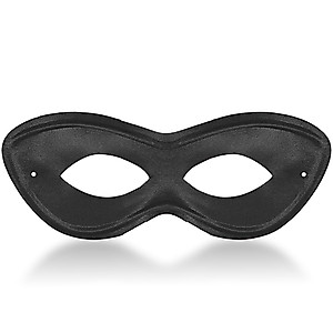 amscan Game Ready Team Spirit Party Super Hero Mask Accessory, Black, One Size, 2 7/8inch x 8 1/4inch