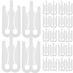 VICASKY 500pcs Shirt Clips Plastic Clothespins Clear Clips Transparent, Shirts Folding Packing Sock Ties Pants Bolt Clips for Men Women