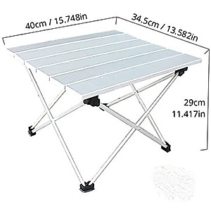 ZHYH Camp Table, Portable Folding Camping Table with Carry Bag for Outdoor, Fishing & Picnic