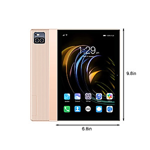 Upgraded 10.1 Inch Ultra-Thin HD Tablet 2+16g WiFi Bluetooth Android 10-Core Voice 3800mah Battery Call Game Tablet Supports Sim Communication, Front and Rear Dual Cameras (Gold)