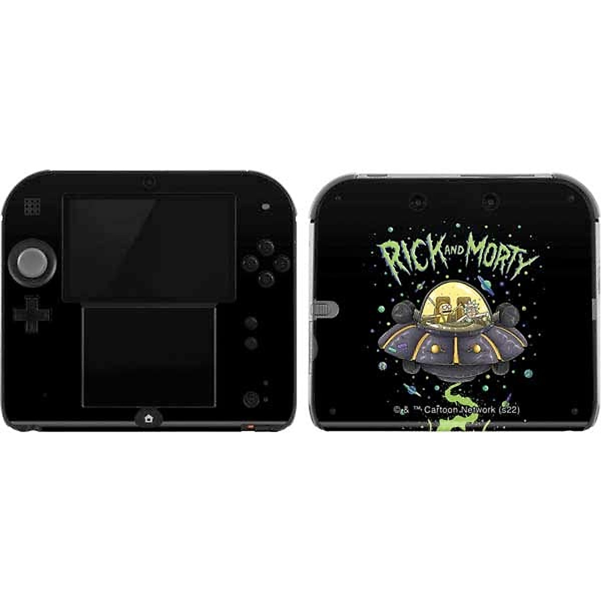 Skinit Decal Gaming Skin Compatible with 2DS - Officially Licensed Warner Bros Rick and Morty Spaceship Design