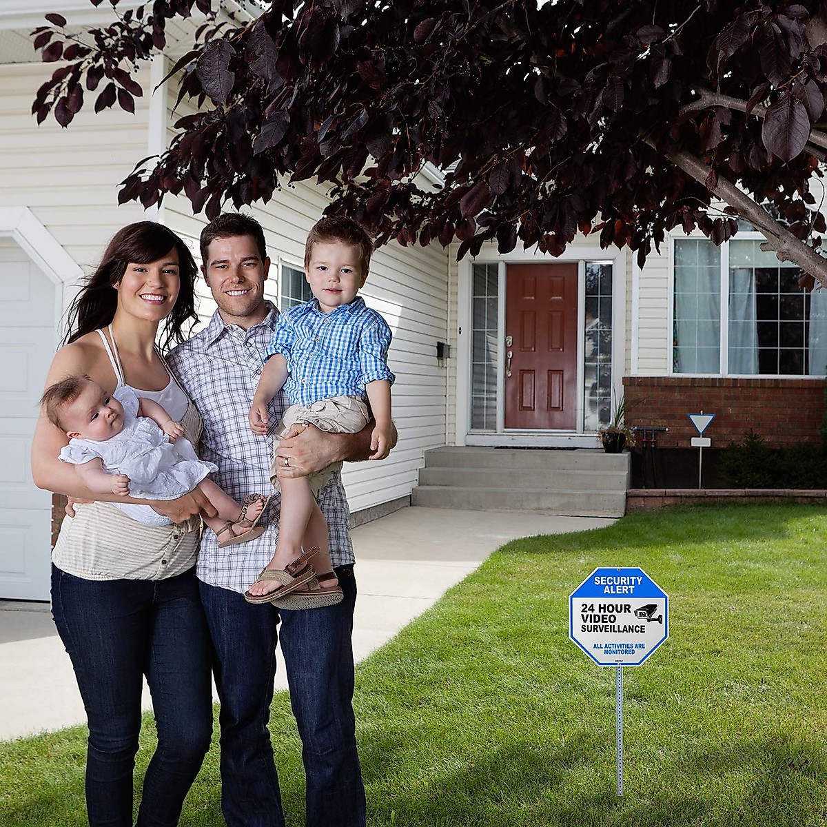 Video Surveillance Sign - Home Security Sign - Security Camera Sign - All Activities are Monitored - Rust Free 12" x 12" Aluminum Sign, by Gentoly