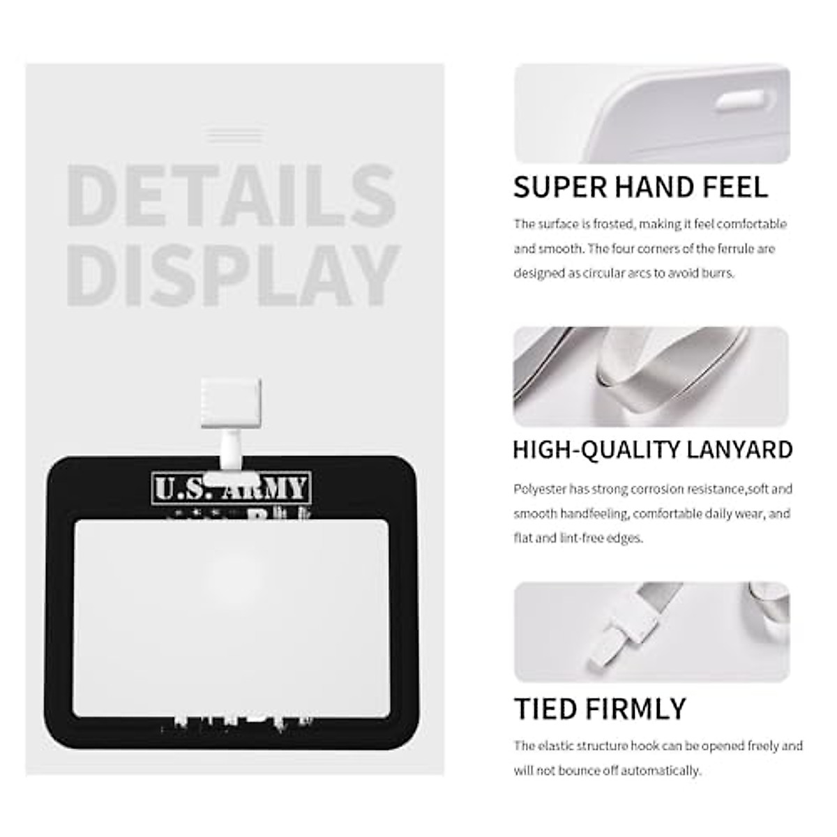 Army Retired Flag Durable Hanging Rope Card Badge Holder for All Occasions1