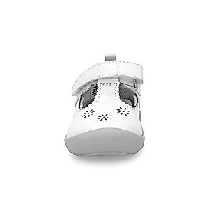 Stride Rite 360 Girls Cheyenne Mary Jane Flat, White, 5 Toddler US