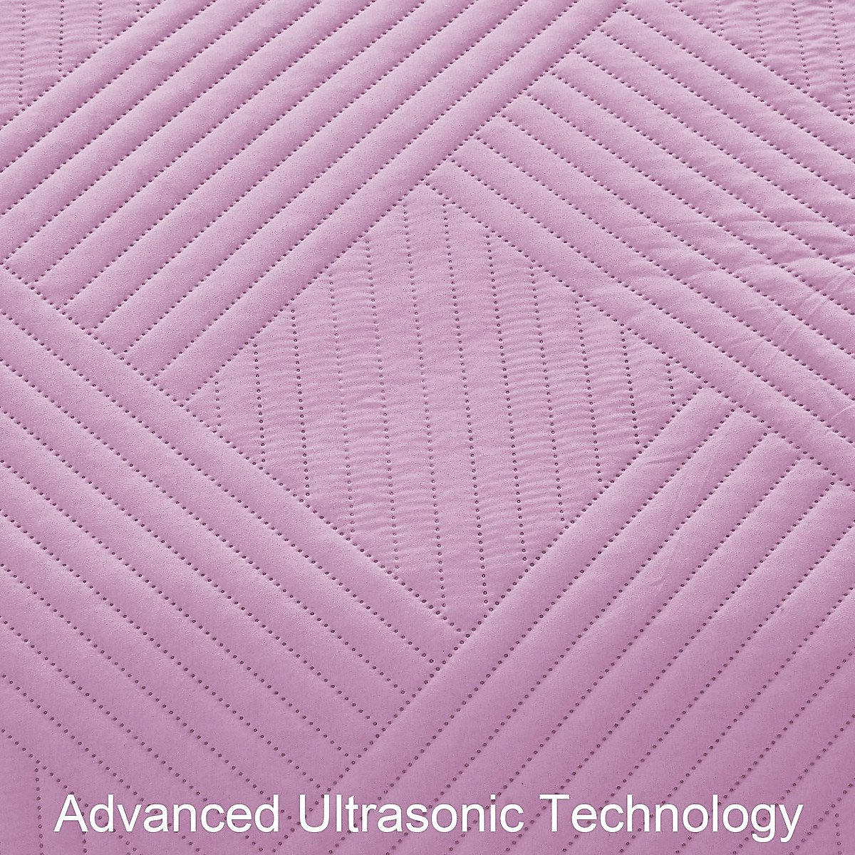 Whale Flotilla Queen Quilt Set, Soft Lightweight Quilts Bedspreads Coverlet with Embossed Pattern, Bedding Sets with 2 Pillow Shams, Reversible Bed Cover for All Seasons, 96x90 Inches, Purple