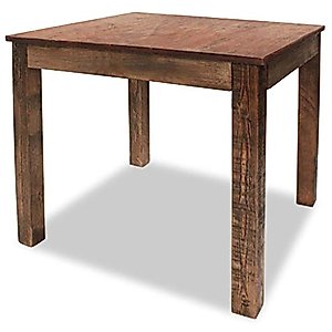 YPWRENH Snack Table Kitchen Tables Dining Table Solid Reclaimed Wood 32.3"x31.5"x29.9" for Dining Room, Kitchen or Living Room