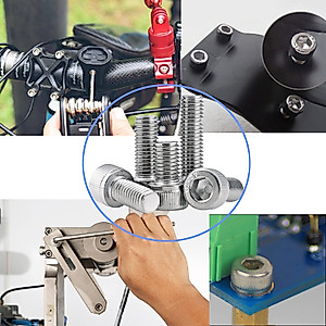 HanTof 75Pcs Hex Socket Head Cap Screws Bolts, 304 (18-8) Stainless Steel, Metric M5 x 8/12/16/20/30mm Allen Head Hex Drive Machine Screws Set with Hex Wrenches, Fully Threaded Pitch: 0.8mm