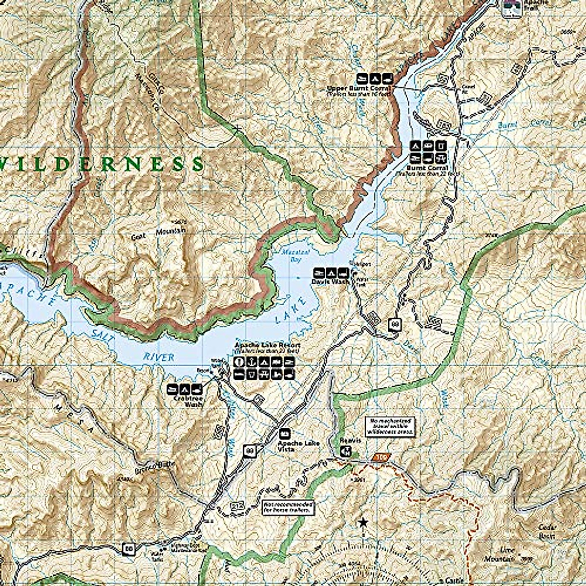 Superstition and Four Peaks Wilderness Areas Map [Tonto National Forest] (National Geographic Trails Illustrated Map, 851)
