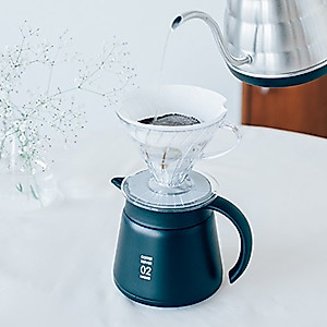 Hario V60 Insulated Metal Beverage Server, 550ml, Black