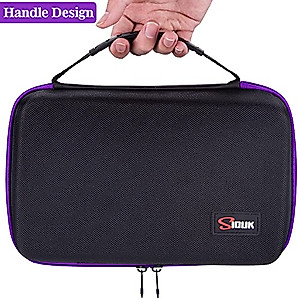 SIQUK Dice Storage Case Big Capacity DND Dice Case Dice Organizer Box with Handle and Double Removable Slotted Tray Dice Organizer Case for Dungeons & Dragons and Other RPG Table Game， Violet
