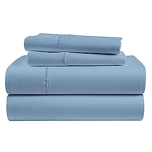 Luxora Bedding Heavy Wight 100% Egyptian Cotton, 1000 Thread Count Sheet Set Full Size Light Blue Bed Sheets,8 Inches Deep Pocket