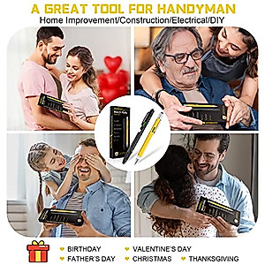 Gifts for Men Dad Him, MAFEHAN 10 in 1 Multi-Tool Pen Set, Father's Day Gifts from Son Daughter Wife, Cool Gadgets For Men, Christmas Gifts Stocking Stuffers for Men-Yellow&Black