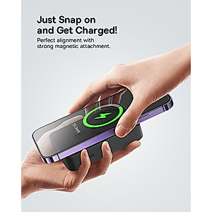 Baseus 20000mAh Magnetic Battery Pack,PD 20W Portable Charger Power Bank,Wireless Power Bank Fast Charging with USB-C Cable,for MagSafe, for iPhone 15/14/13/12 Series and AirPods 3/2/Pro