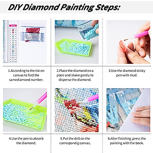 9 Pack Diamond Painting，DIY 5D Diamond Painting Kits for Adults and Kids，Diamond Painting Accessories, Diamond Art Kits for Adults Full,12x16 inch